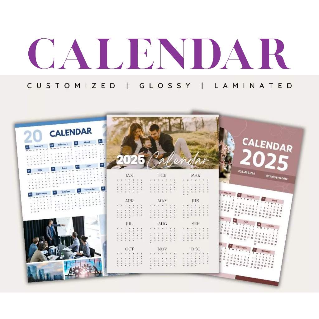 Personalized/Customized Calendar | A4 Size | Laminated | Glossy ...