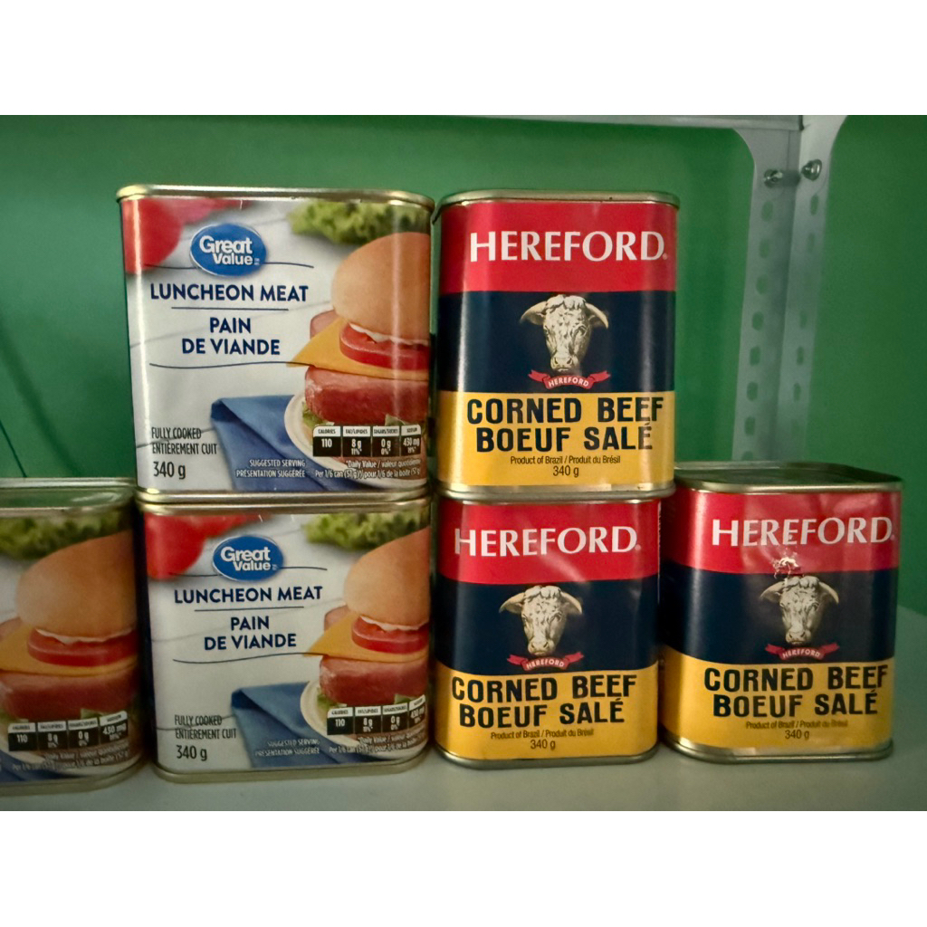 Original Great Value Luncheon Meat 340g & Hereford Corned Beef 340g ...