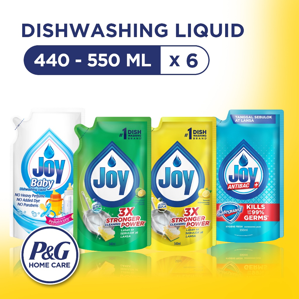 Joy Dishwashing Liquid Kalamansi Lemon Baby Antibac Hygiene Bundle ...