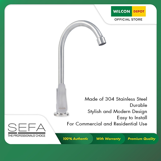 SEFA NATHAN OT-34134 Bar Sink Faucet SS304 Stainless Steel | Shopee ...