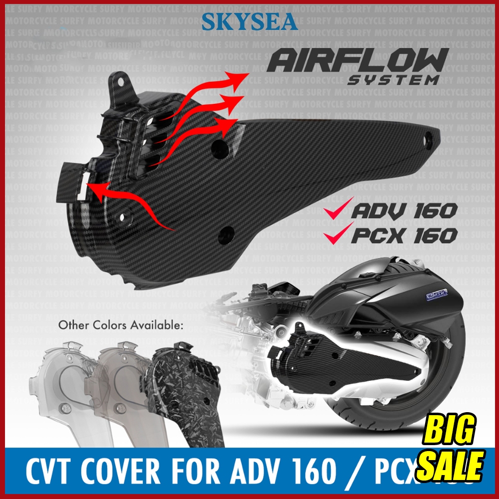 Honda ADV 160 PCX 160 CVT Cover 6D Carbon Design And Clear Easy Isntall ...