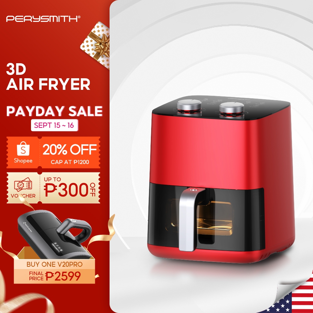 PerySmith PS1620 4.8L Air Fryer – Oil-Free Cooking with Steam Roast ...