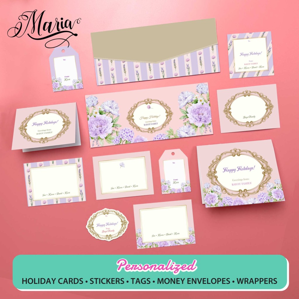 Personalized Holiday Cards, Tags, Money Envelopes and more | Shopee ...