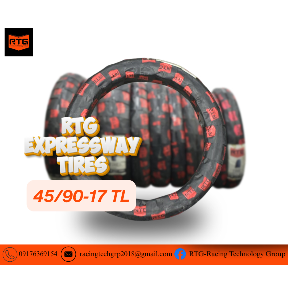 RTG - GENUINE EXPRESSWAY TIRES 45 / 90 - 17 TUBELESS | Shopee Philippines