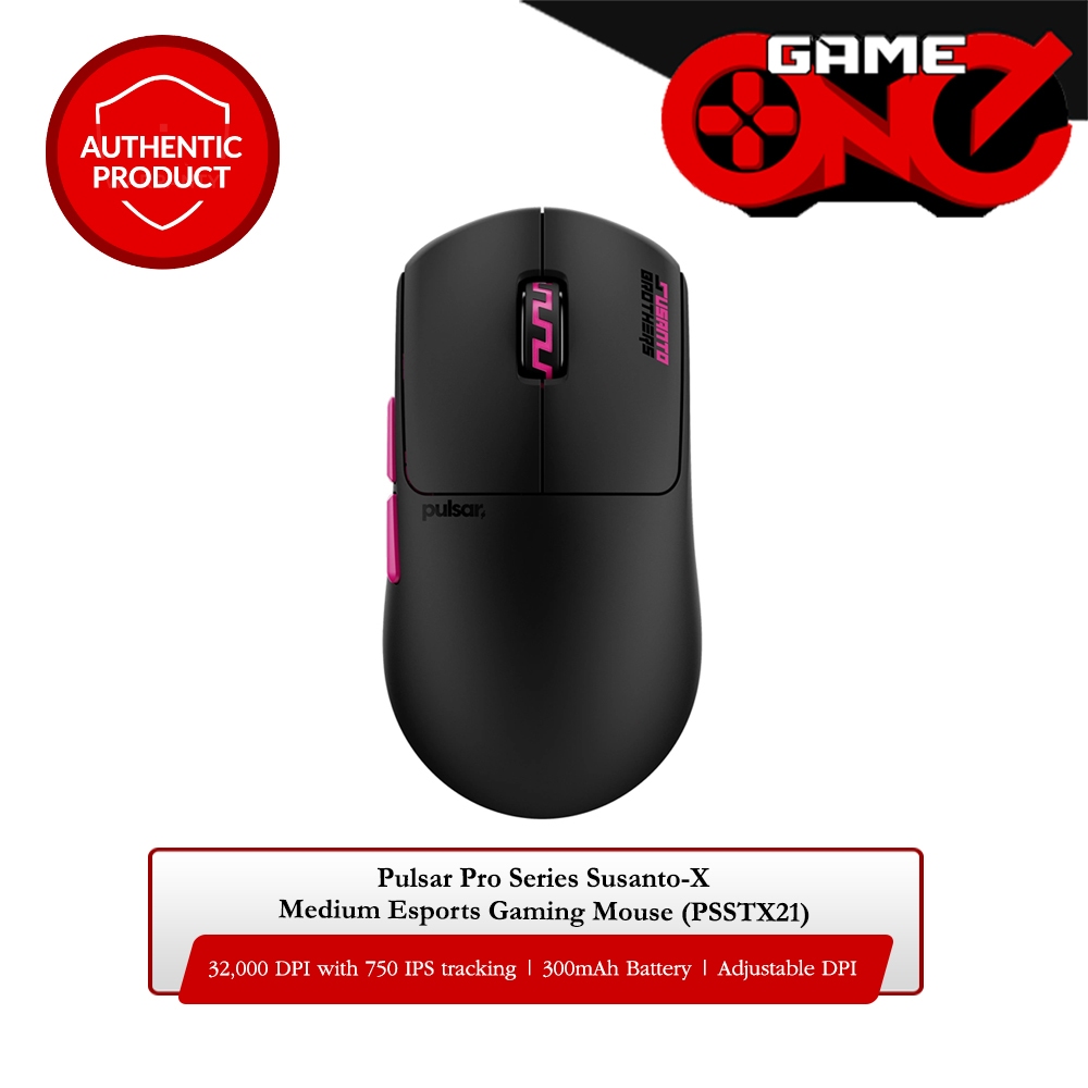 Pulsar Pro Series Susanto-X Medium Esports Gaming Mouse (PSSTX21) Black ...
