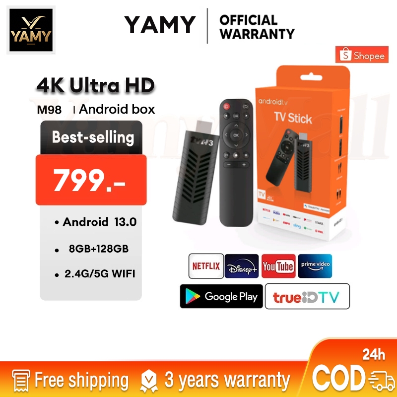 Smart TV Stick 4K HD Android 13.08G+128G TV Box 2.4G/5G Wifi With ...