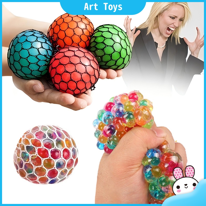 1PC Squeeze Ball Random Color Mesh Squishy Ball Fidget Pressure Balls ...