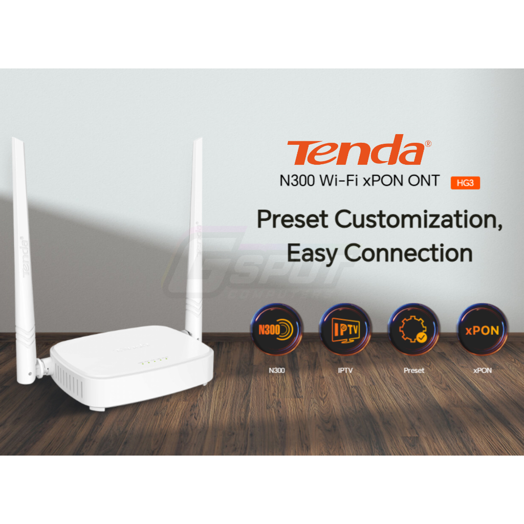 TENDA HG3 N300 Wi-Fi xPON EPON GPON ONT MODEM | Shopee Philippines