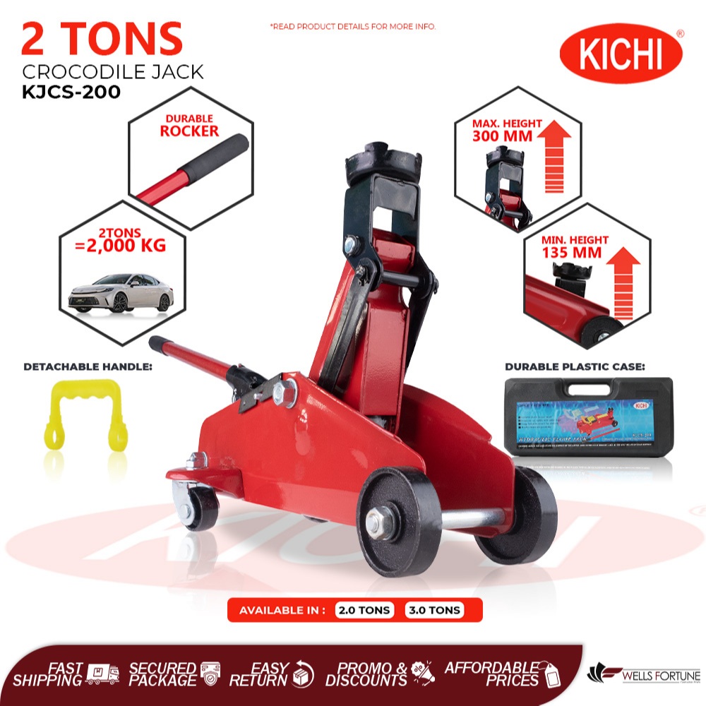 2 TONS CROCODILE HYDRAULIC JACK WITH DURABLE CASE CROCODILE JACK ...