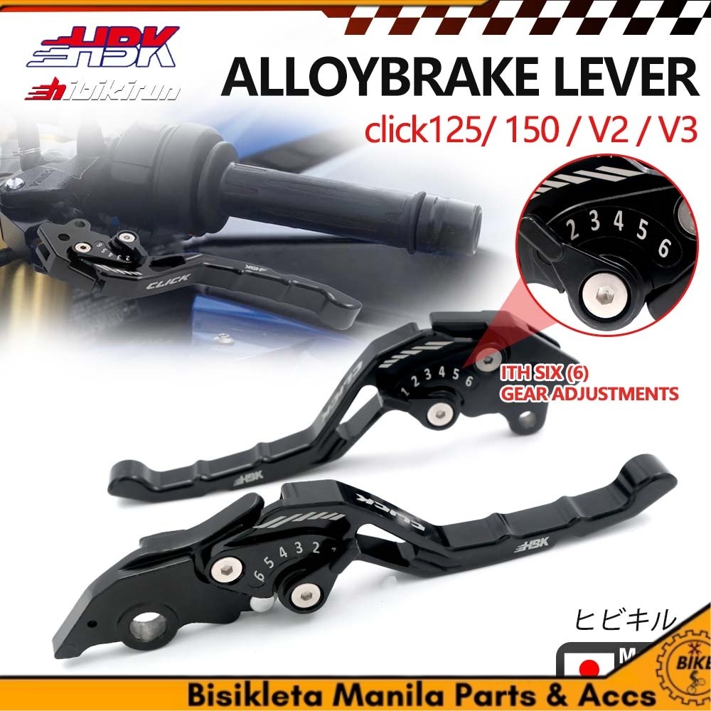 HBK 1 Pair COMBI CNC Alloy Brake Lever Set For Click V2 AND Click V3 ...