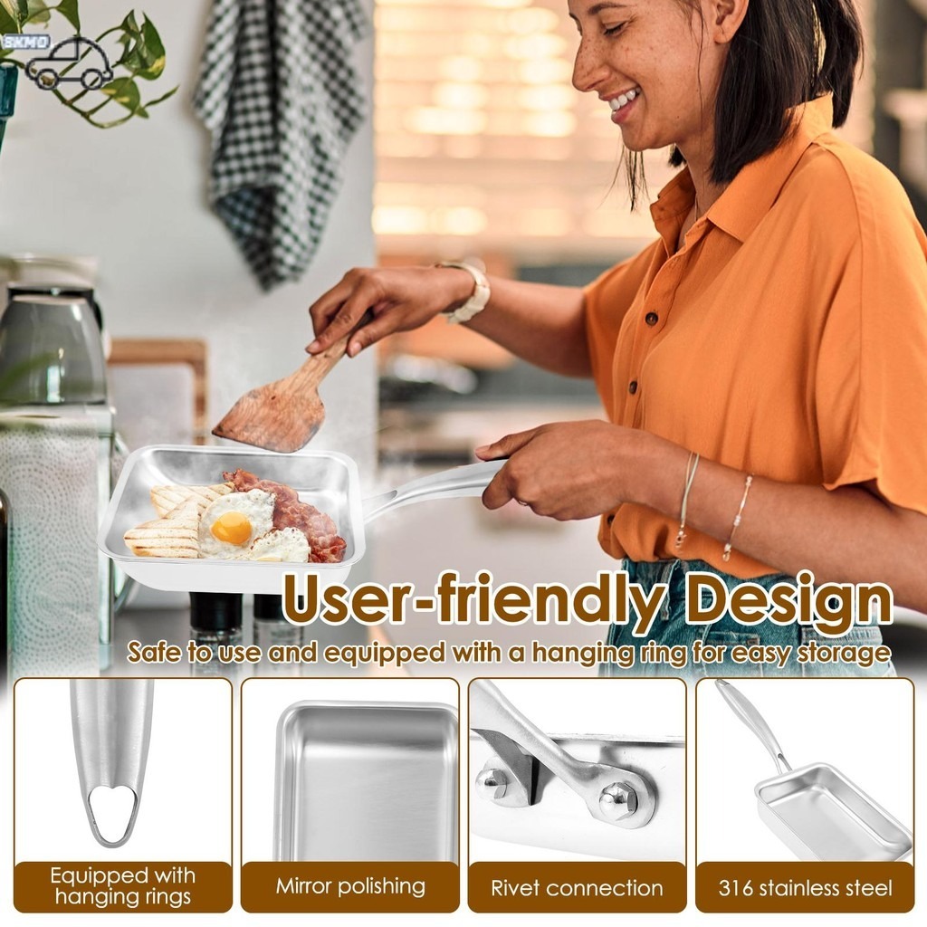 (COD) 316Practical Japanese Omelette Pan Versatile Rectangle Egg Roll ...