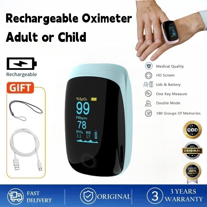 Portable Finger Pulse Oximeter Medical Grade Rechargeable with ...
