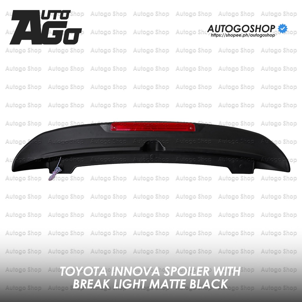 Toyota Innova 2005-2015 Spoiler with Break Light Matte Black | Shopee ...