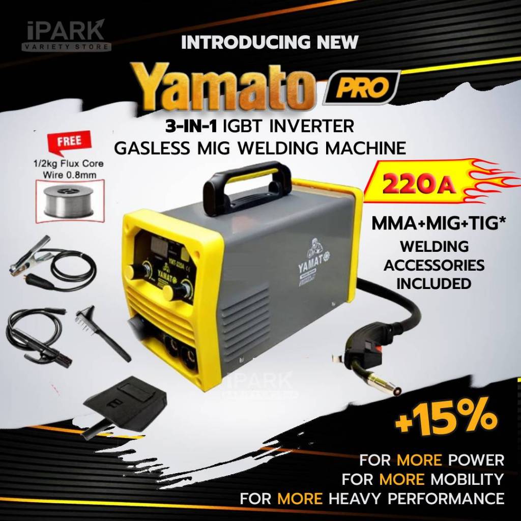 [NEW] Yamato JAPAN 3-in-1 MIG ARC TIG MMA Inverter Welding Machine with ...