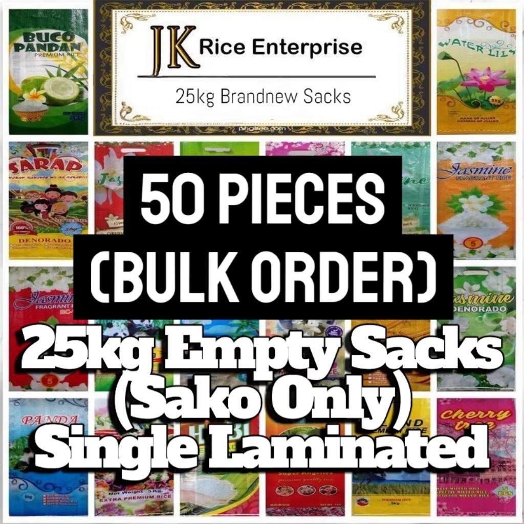 (25kg) 50pcs SINGLE LAMINATED BRAND NEW SACKS (BULK) (SAKO ONLY ...