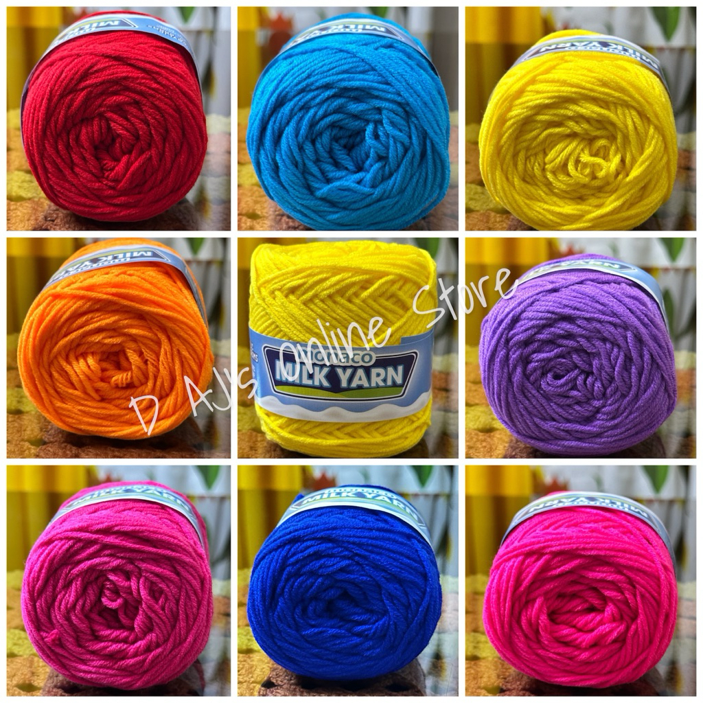 Monaco Milk Yarn / 5PLY / 100% Acrylic (Solid Color) | Shopee Philippines