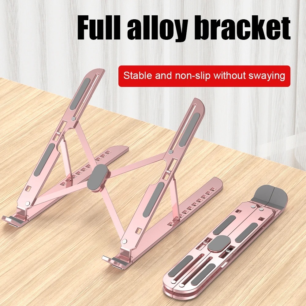 Foldable Laptop Stand Aluminum alloy,10-Level Adjustable Portable ...