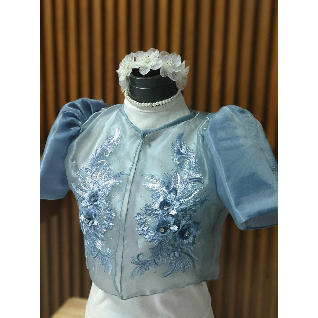 Blue Bolero Filipiniana with Patches | Shopee Philippines