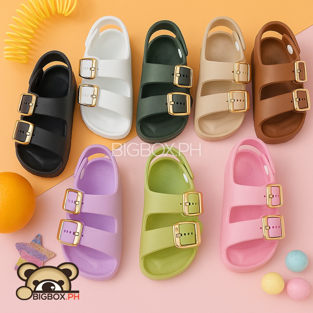 BigboxPH Eva Birks Gold Buckle Sandals for Toddlers Water Friendly ...