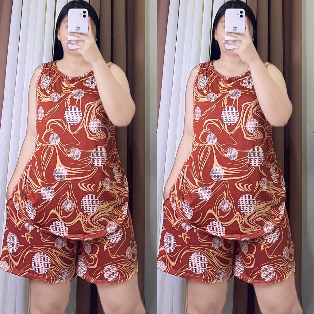 REZARA SLEVELESS BLOUSE AND SHORT TERNO FOR ADULTSWOMEN/ Pambahay/Pang ...