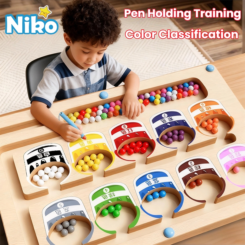 NIKO Early Education Toys Magnetic Number Color Sorting Maze Board ...