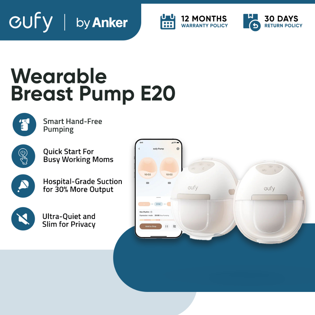 Eufy Wearable Breast Pump with Warming Feature – Hands-Free, Portable ...