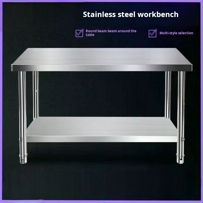 304 stainless steel kitchen working table double-layer chopping and ...