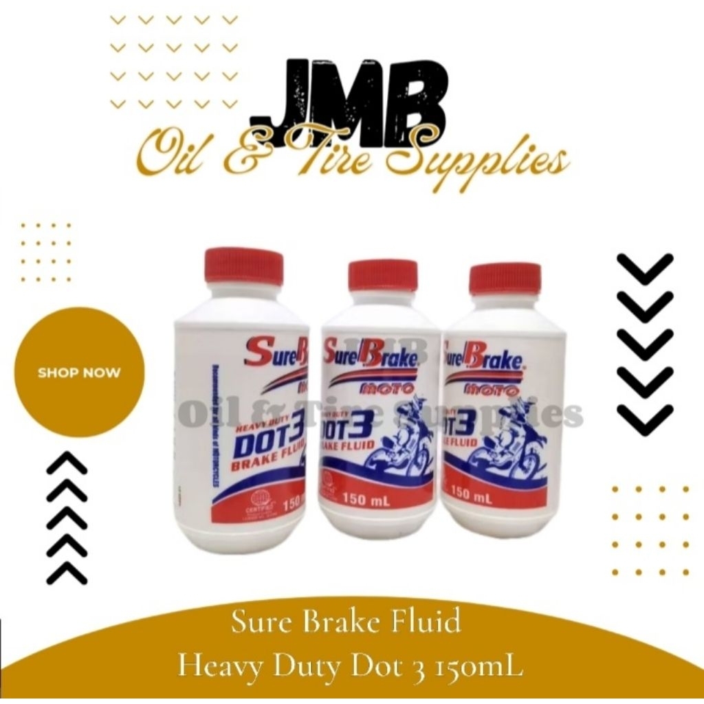 Sure Brake Fluid Heavy Duty Dot 3 150mL (10/20/30pcs) | Shopee Philippines