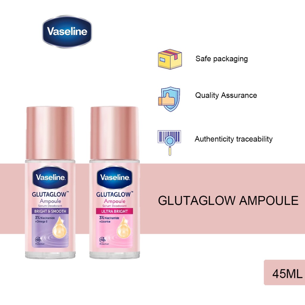 Vaseline GlutaGlow Ultra Bright/Bright & Smooth Ampoule Serum Deodorant ...