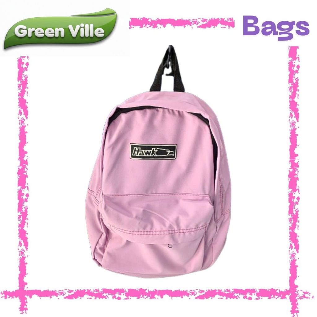 GV BAGS - Teens Backpack Hawk Design Pink | Shopee Philippines