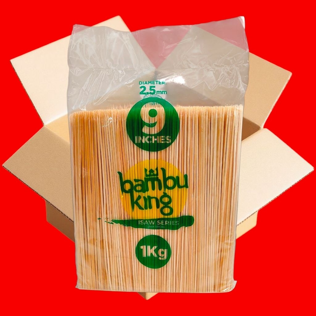 BAMBU KING 9INCHES 1BOX OF 1KILO BBQ STICK. | Shopee Philippines