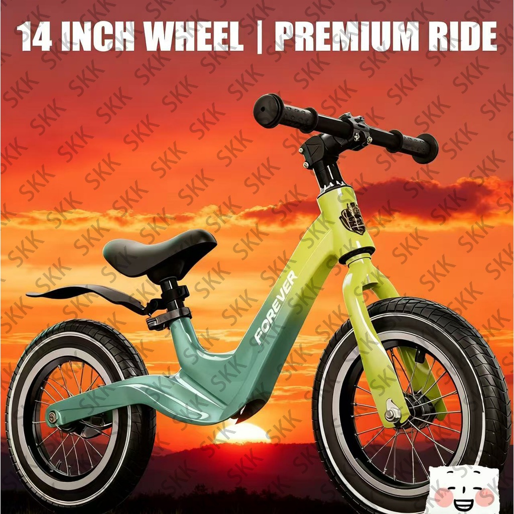 【14inch】Kids Balance Bike for 1.5-6 Years | No Pedals Training Bike ...