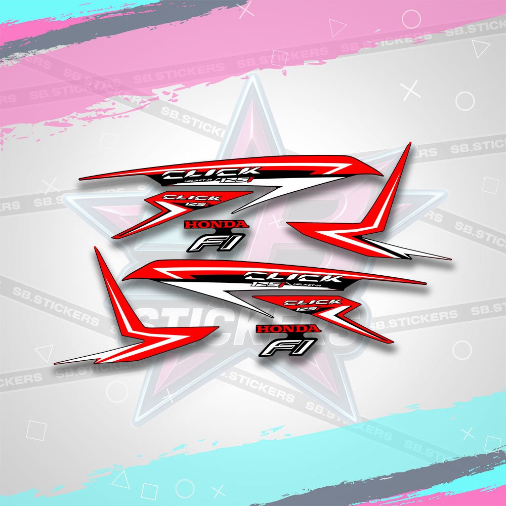 STICKER DECALS for CLICK 125I V1 (CV1ST02DE)By SB 2.0 (SOFIE LAMINATED ...