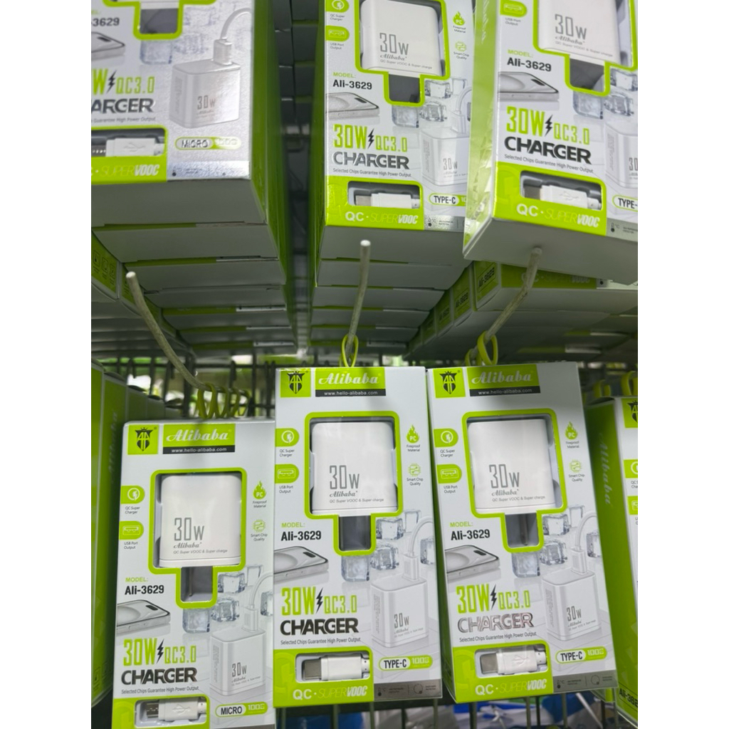 NEW ALIBABA ALI 3629 30W SUPER FAST CHARGING VOOC QUICK 3.0 | Shopee ...