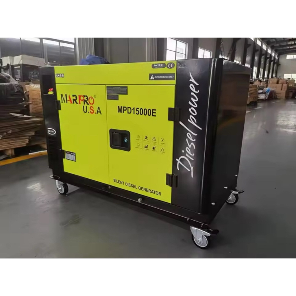 MARPRO USA 15KVA VA Water-cooled Diesel Silent Type Generator with ...