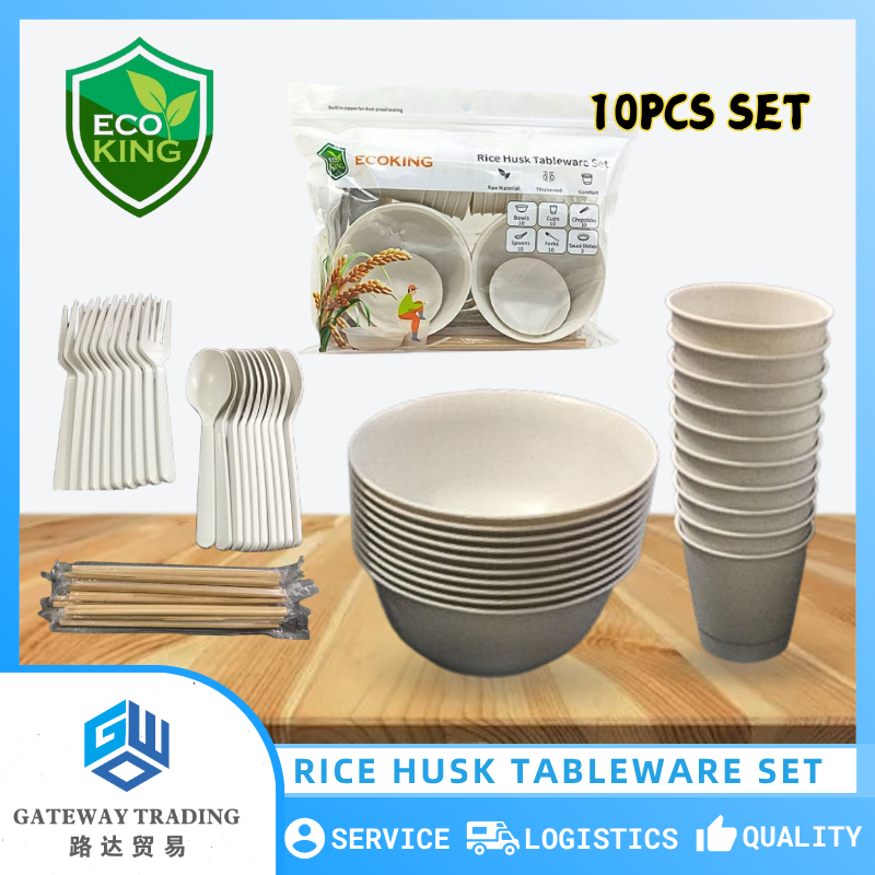 Eco King Complete Party Utensils Set Premium Disposable Tableware ...