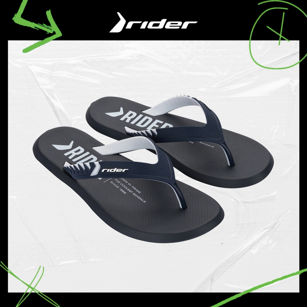 Rider R1 Prime Thong Dark Blue/White Comfortable Slippers for Mens ...