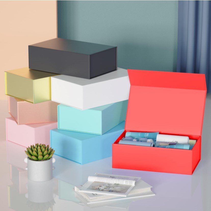 Portable Gift Box with Magnetic Closure - Flip Top Folding Hard Case ...