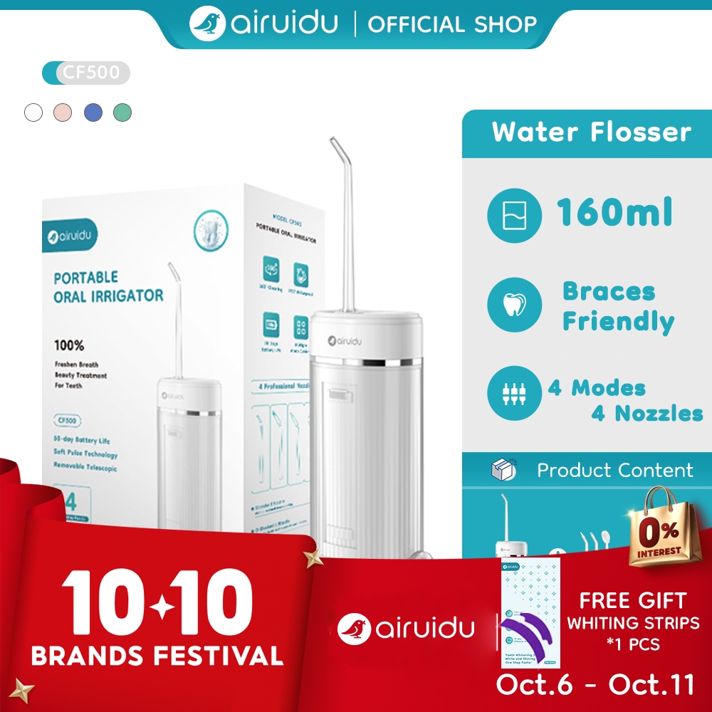 Airuidu CF500 Water Flosser Oral Care 3 High Frequency Pulse Technology ...