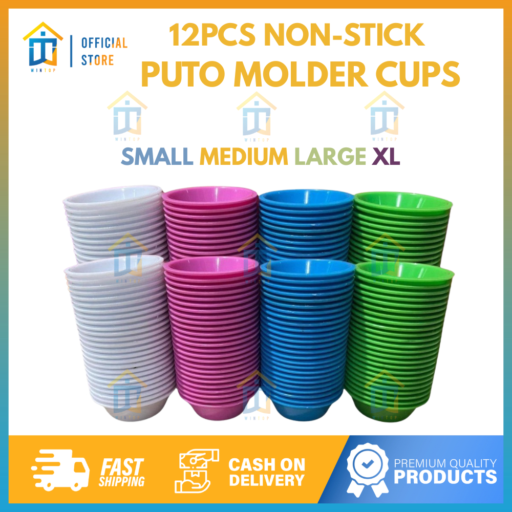 Wintop 12pcs Kutsinta Puto Molder Set – Small Medium Large XL Size ...