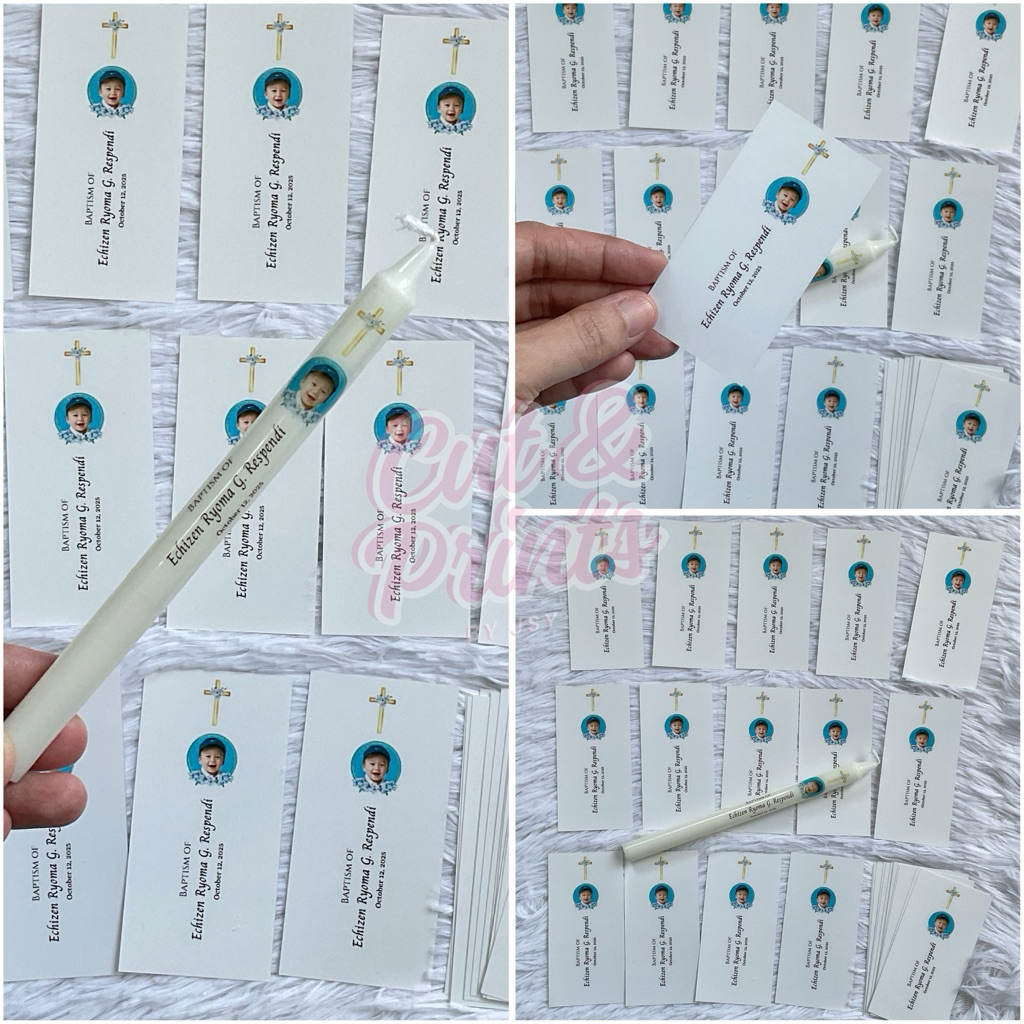 Sticker for Candle BAPTISM CHRISTENING | Shopee Philippines