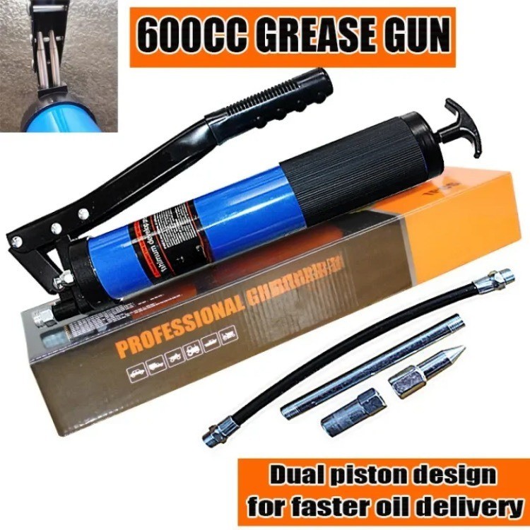 Heavy-Duty High-Pressure Grease Gun Pump – 500cc / 600cc / 900cc Oil ...