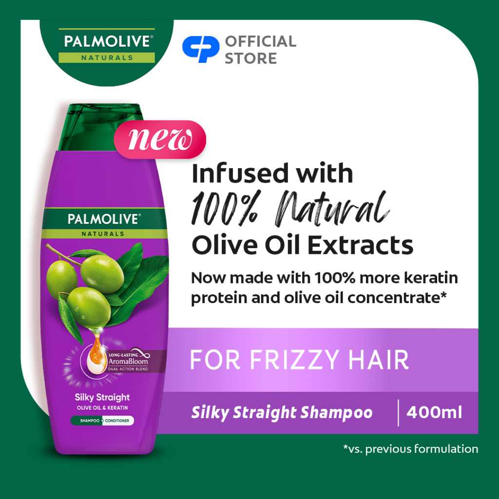 Palmolive Naturals Silky Straight Shampoo with Olive Oil & Keratin for ...