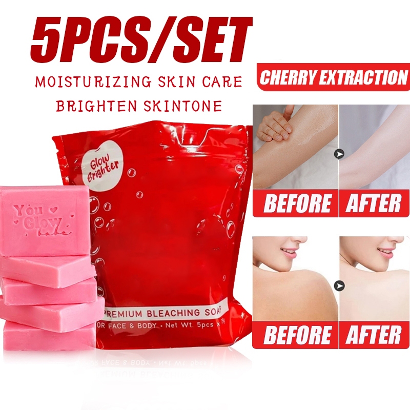 CHERRY Glow Bleaching Soap for Face & Body Skin Whitening Brighten with ...