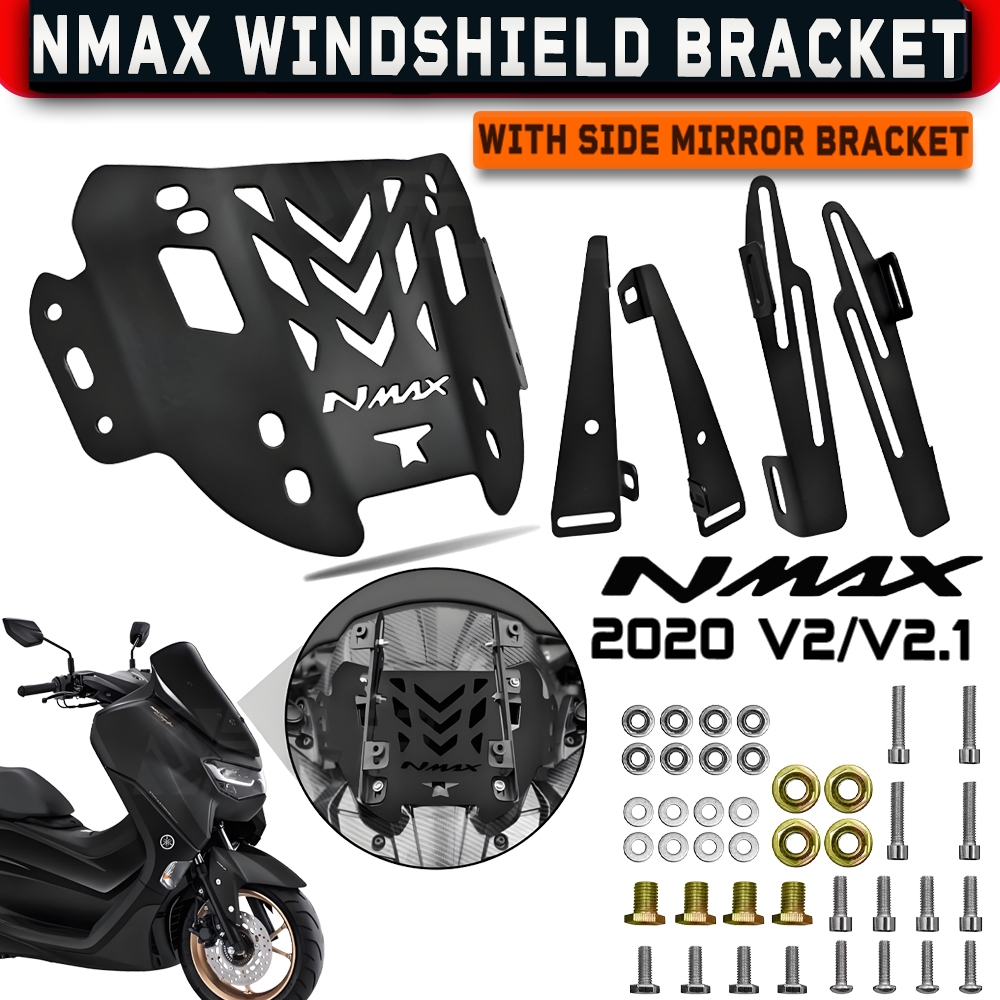NMAX 2020 V2 Windshield and Side Mirror Bracket Stainless Steel ...