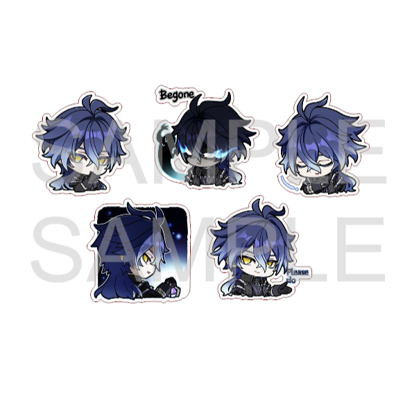 5pc/order Genshin Impact Flins Emoji Waterproof Sticker Matte/Glossy ...