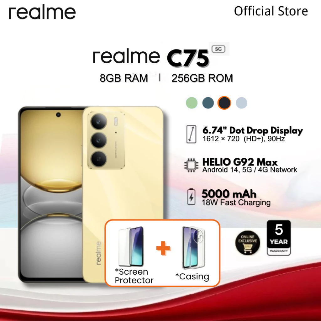 realme C75 (8+256GB) | IP69 Dust & Water Resistance | 6000mAh Massive ...