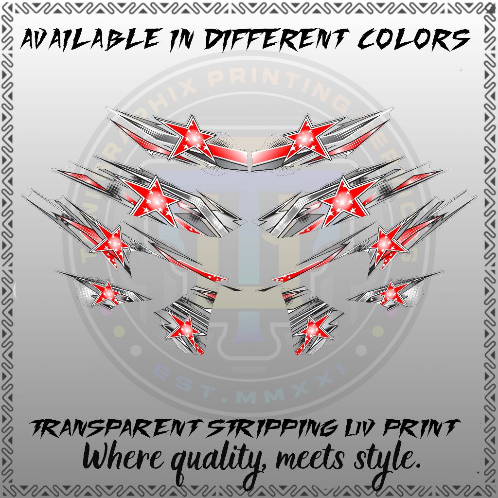 Nmax v2 Rising Star Decals - PREMIUM UV PRINT TRANSPARENT STICKER ...