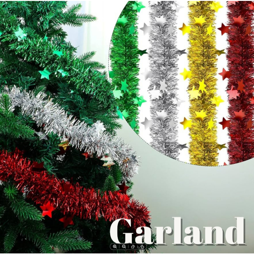 Christmas thin Garlands Decoration | Shopee Philippines