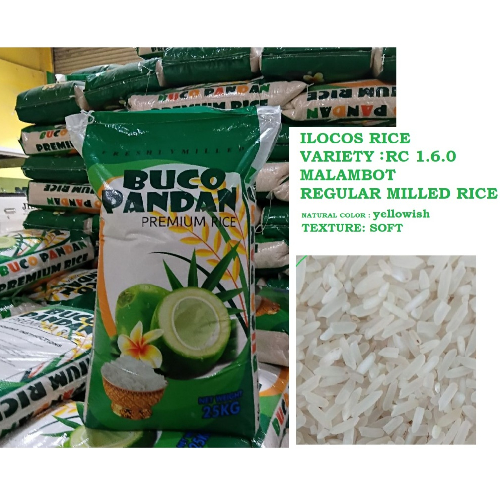 Buco Pandan Premium Rice Bagong Ani 25kg malambot (local) | Shopee ...